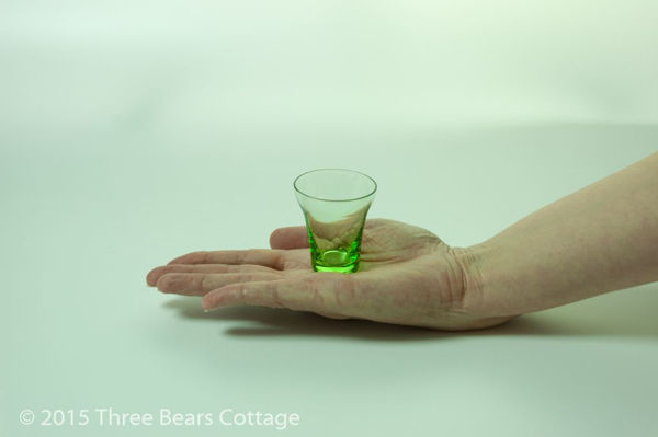 Green Shot Glasses at 3bc Vintage Shop