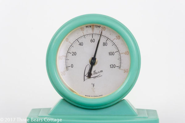 Rototherm Green Bakelite Desk Thermometer at 3bc Vintage Shop