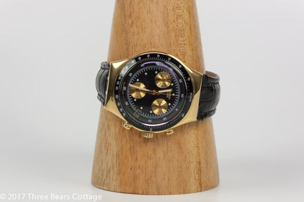 Swatch "Goldfinger" Irony Chronograph Watch at 3bc Vintage Shop