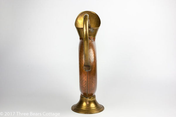 Dinant Hammered Copper and Brass Flagon at 3bc Vintage Shop