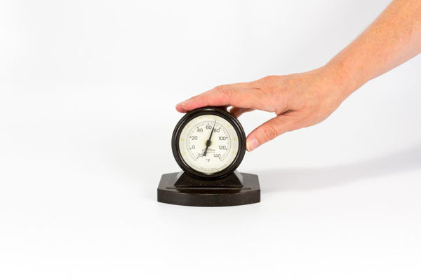 Rototherm Brown Bakelite Dual Scale Desk Thermometer at 3bc Vintage Shop
